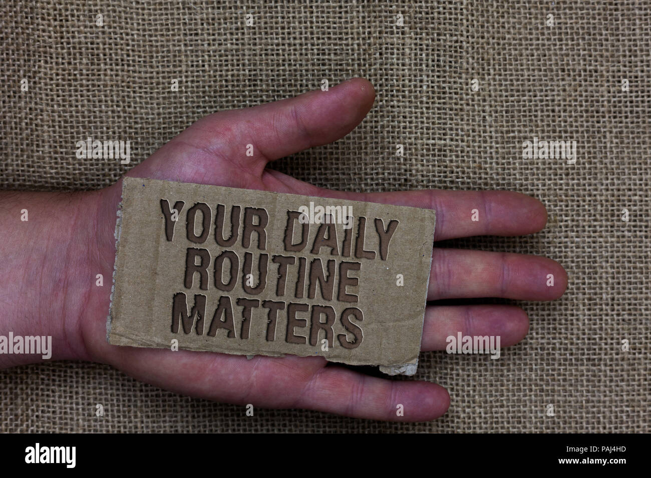 Conceptual hand writing showing Your Daily Routine Matters.. Business ...