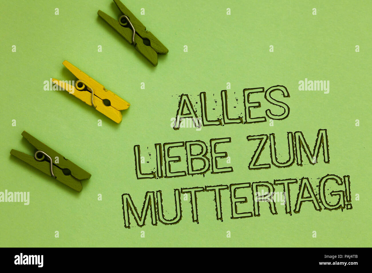 Word writing text Alles Liebe Zum Muttertag. Business concept for Happy ...