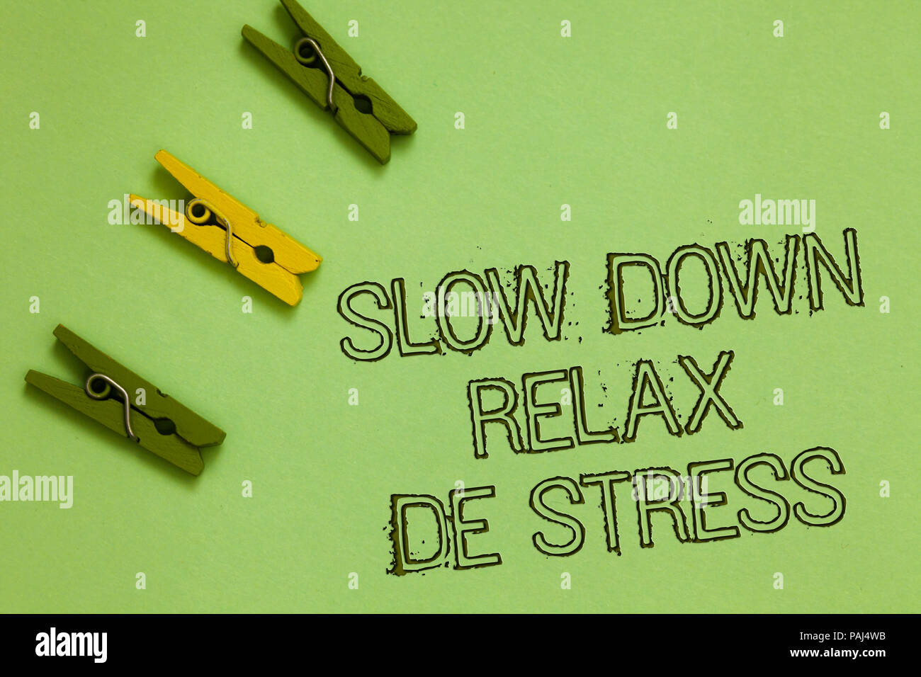Word writing text Slow Down Relax De Stress. Business concept for Have ...