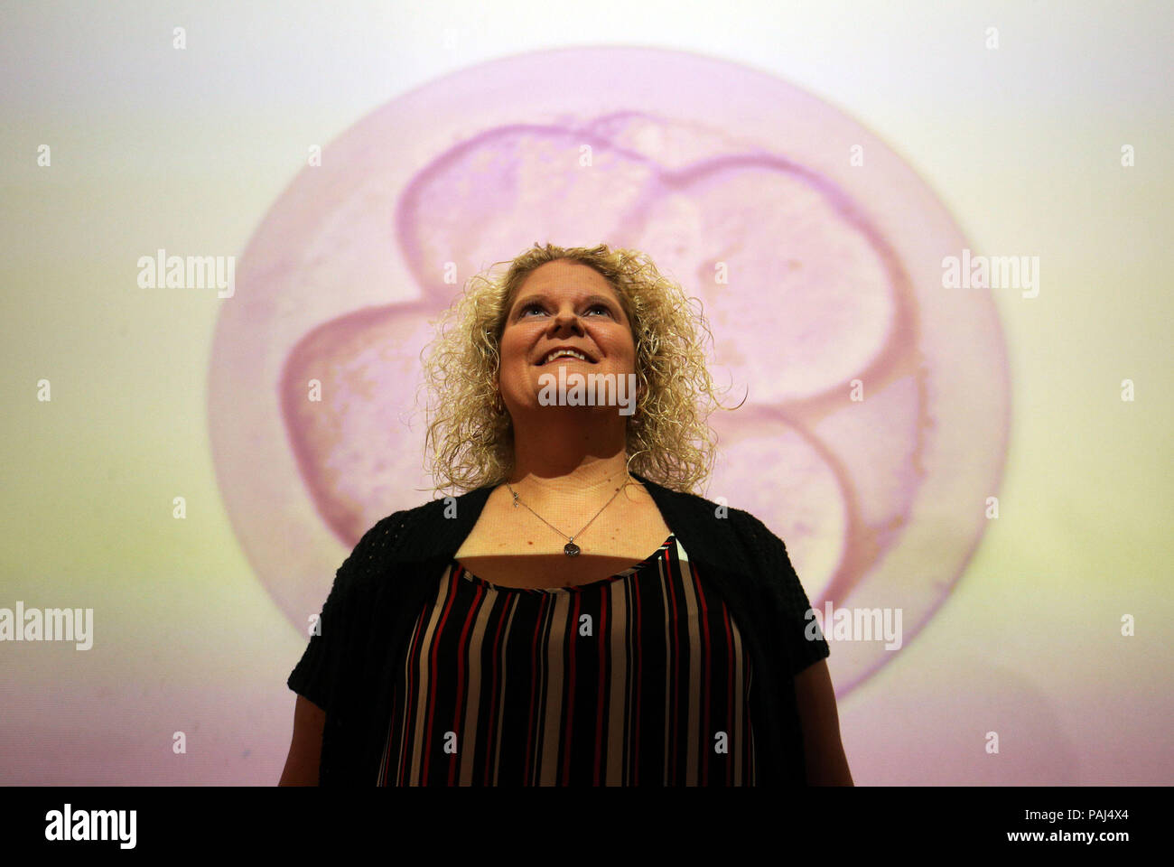 Louise Brown, the world's first test tube baby, at the Science Museum ...