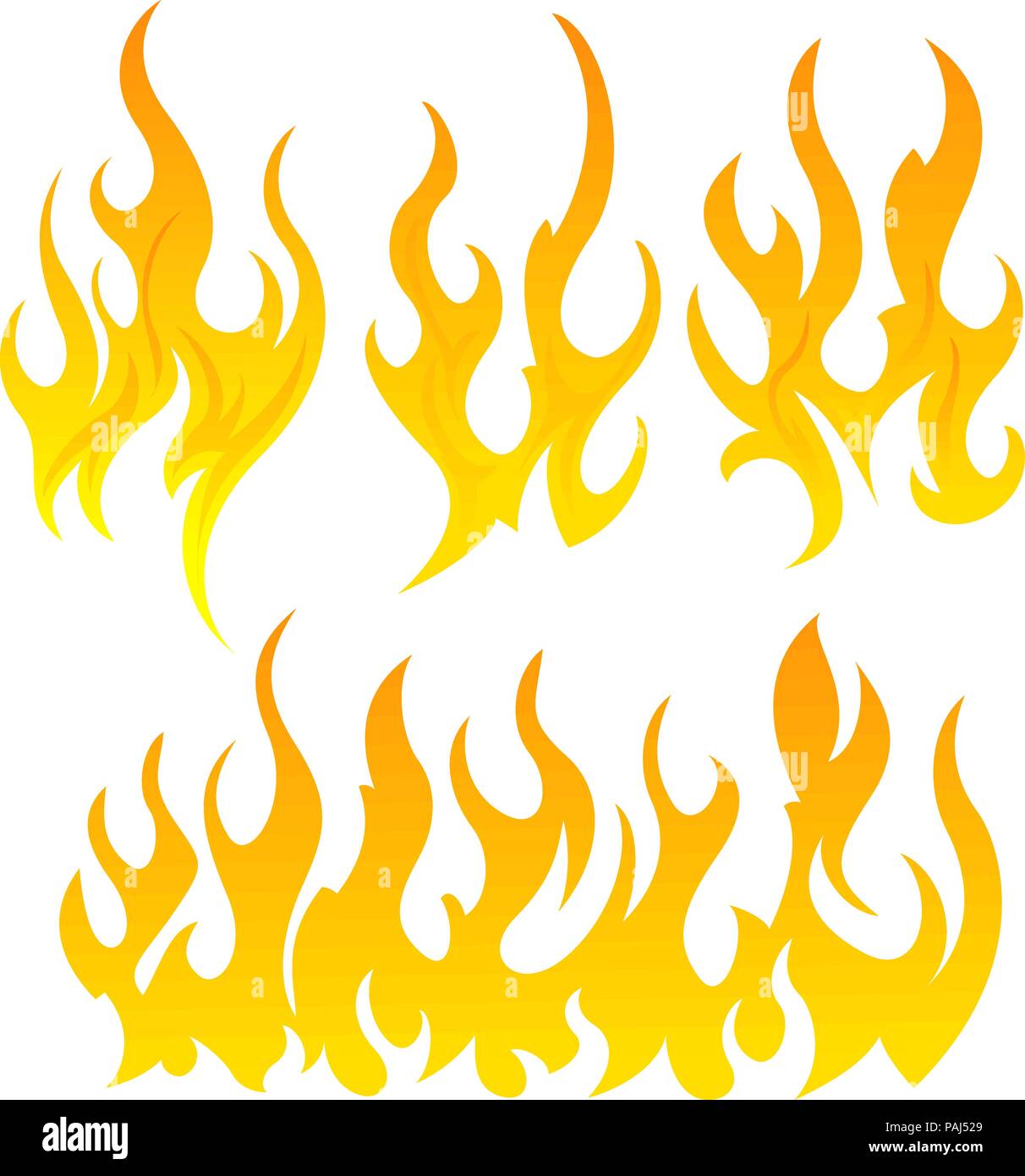 Fire icon set. Design element Stock Vector Image & Art - Alamy