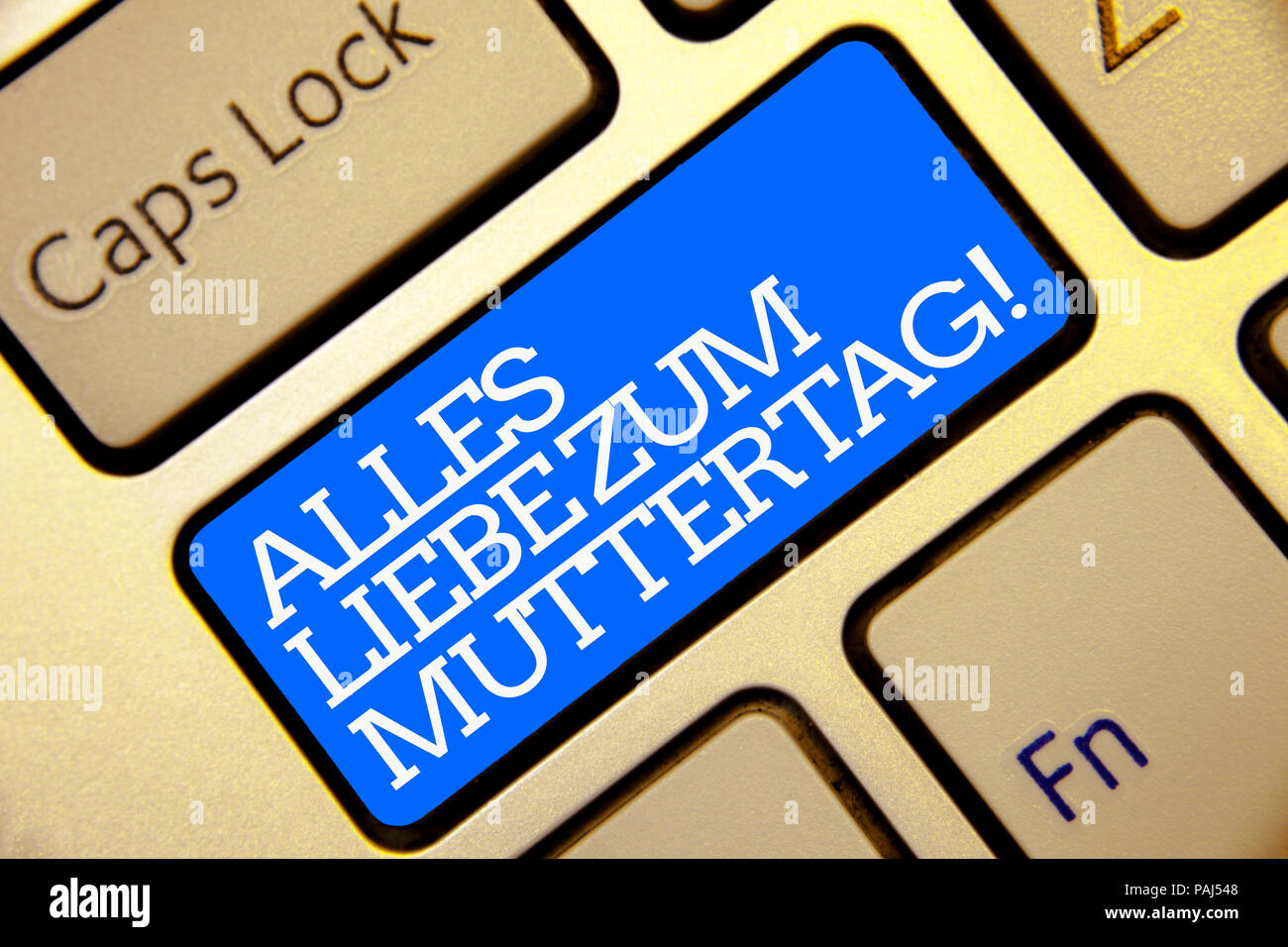 Writing note showing Alles Liebe Zum Muttertag. Business photo ...