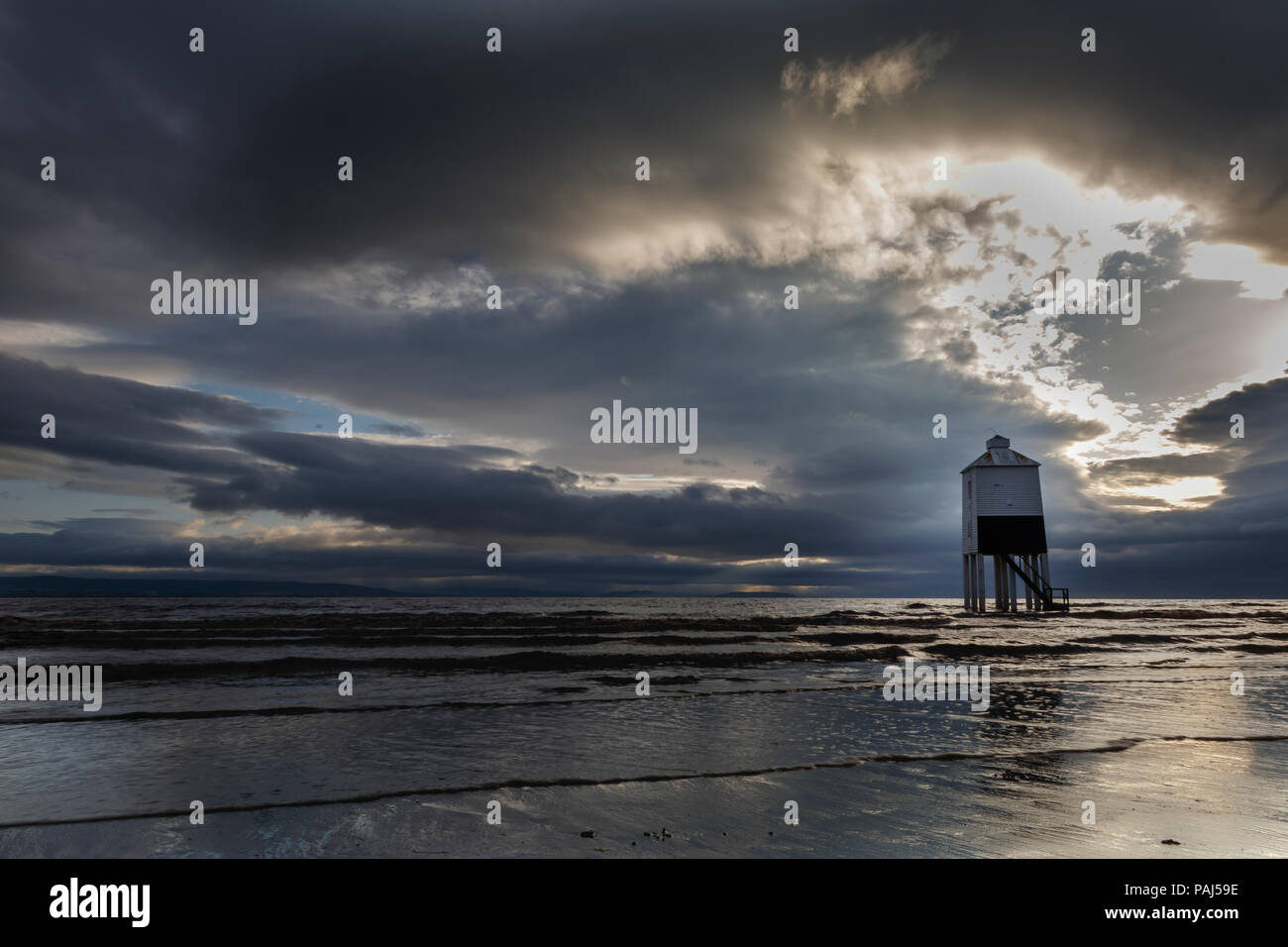 The Low lighthouse Burnham On Sea Stock Photo - Alamy