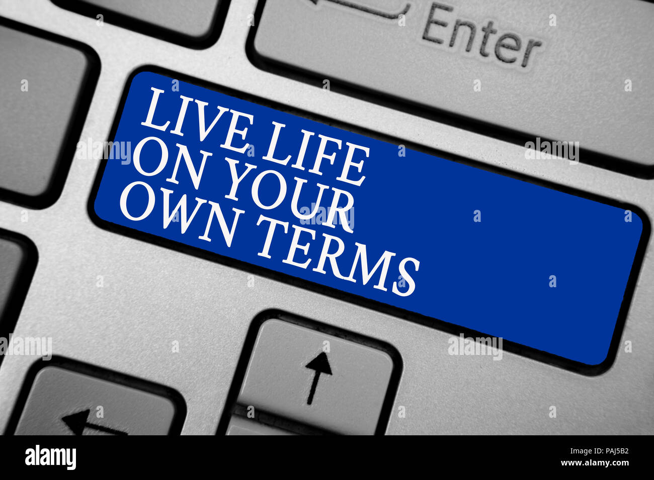 Word writing text Live Life On Your Own Terms. Business concept for ...