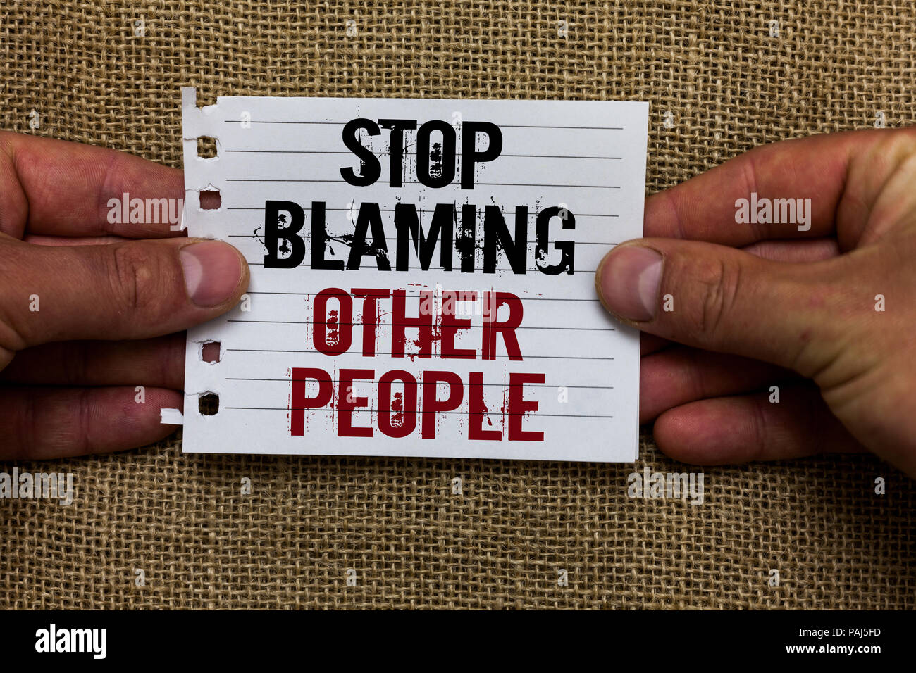 Stop Blaming Others
