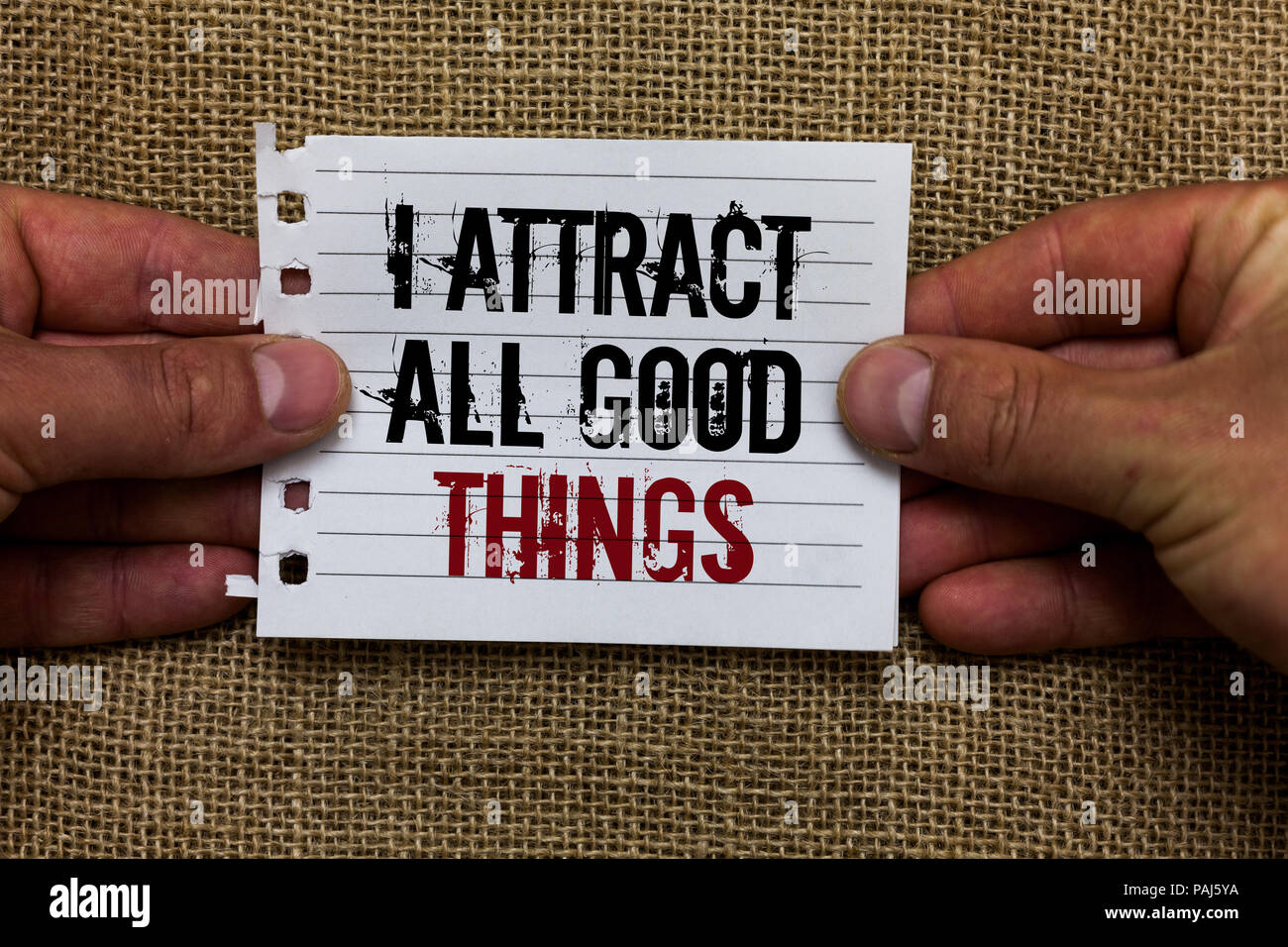 Text sign showing I Attract All Good Things. Conceptual photo Positive ...