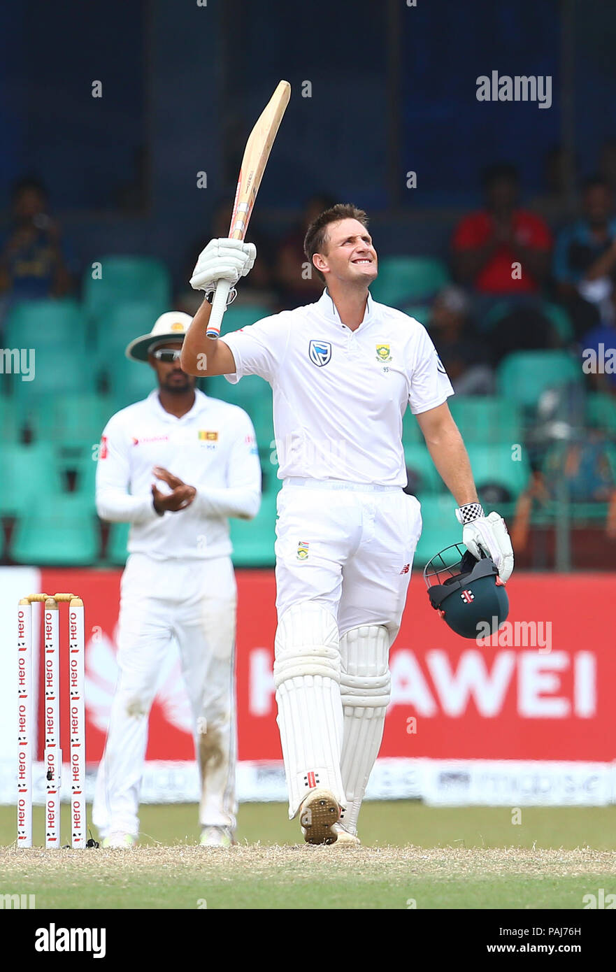 Sri Lanka. 23rd July, 2018. South Africa's Theunis de Bruyn (L ...