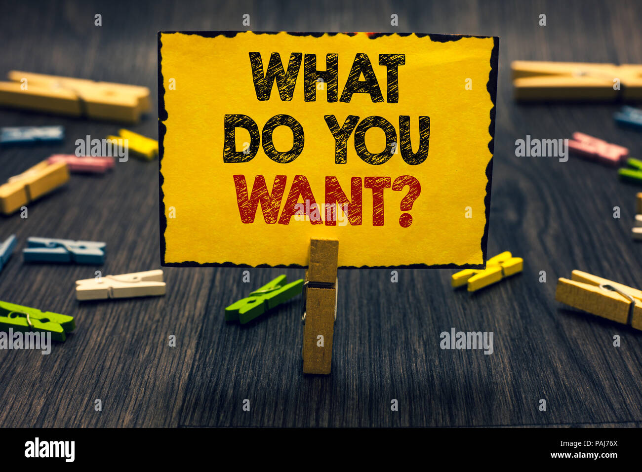 Word writing text What Do You Want question. Business concept for Tell ...