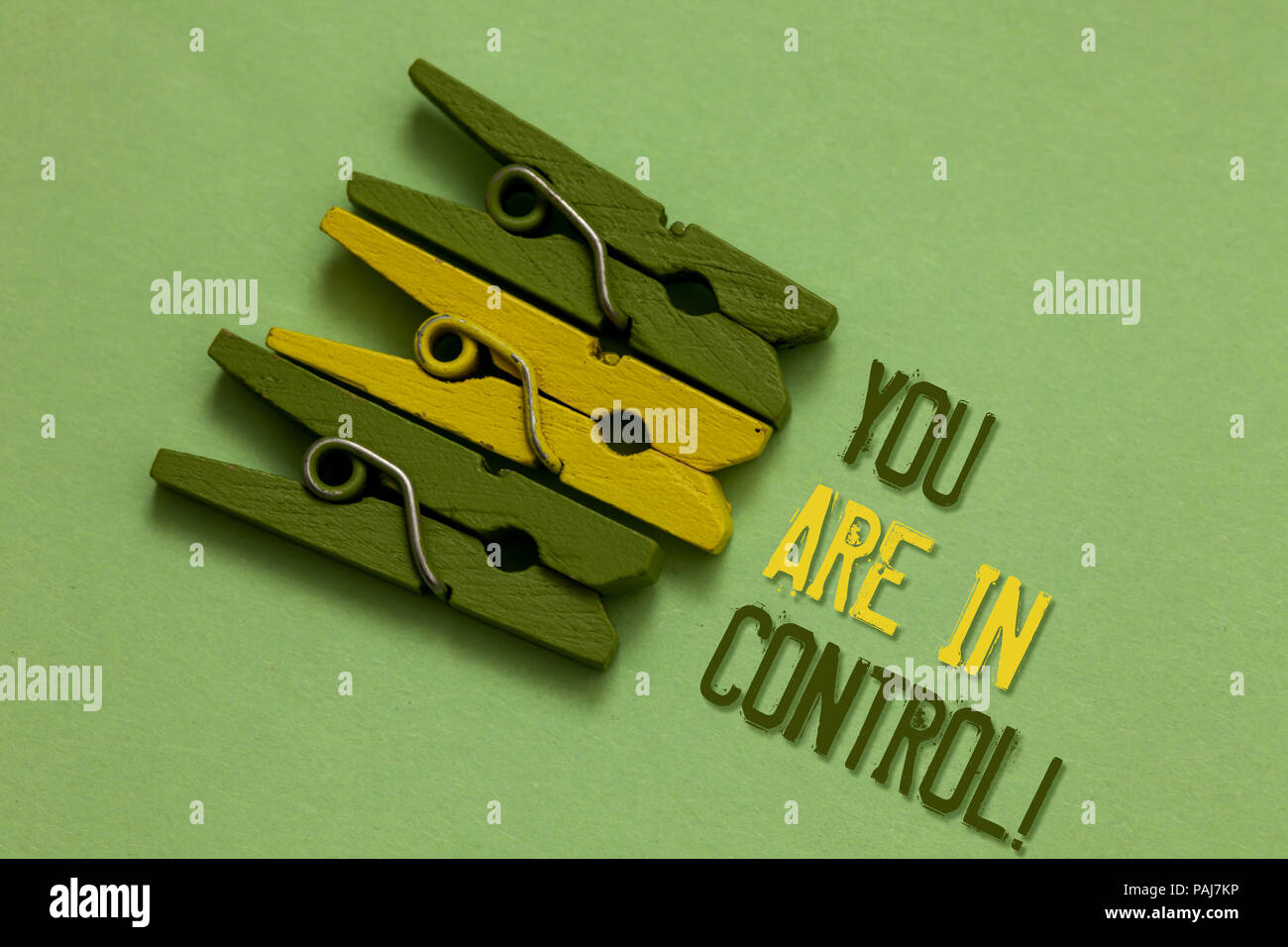 Handwriting text writing You Are In Control. Concept meaning ...