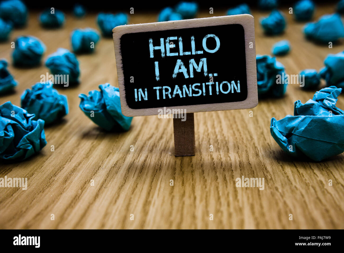 Word writing text Hello I Am.. In Transition. Business concept for ...
