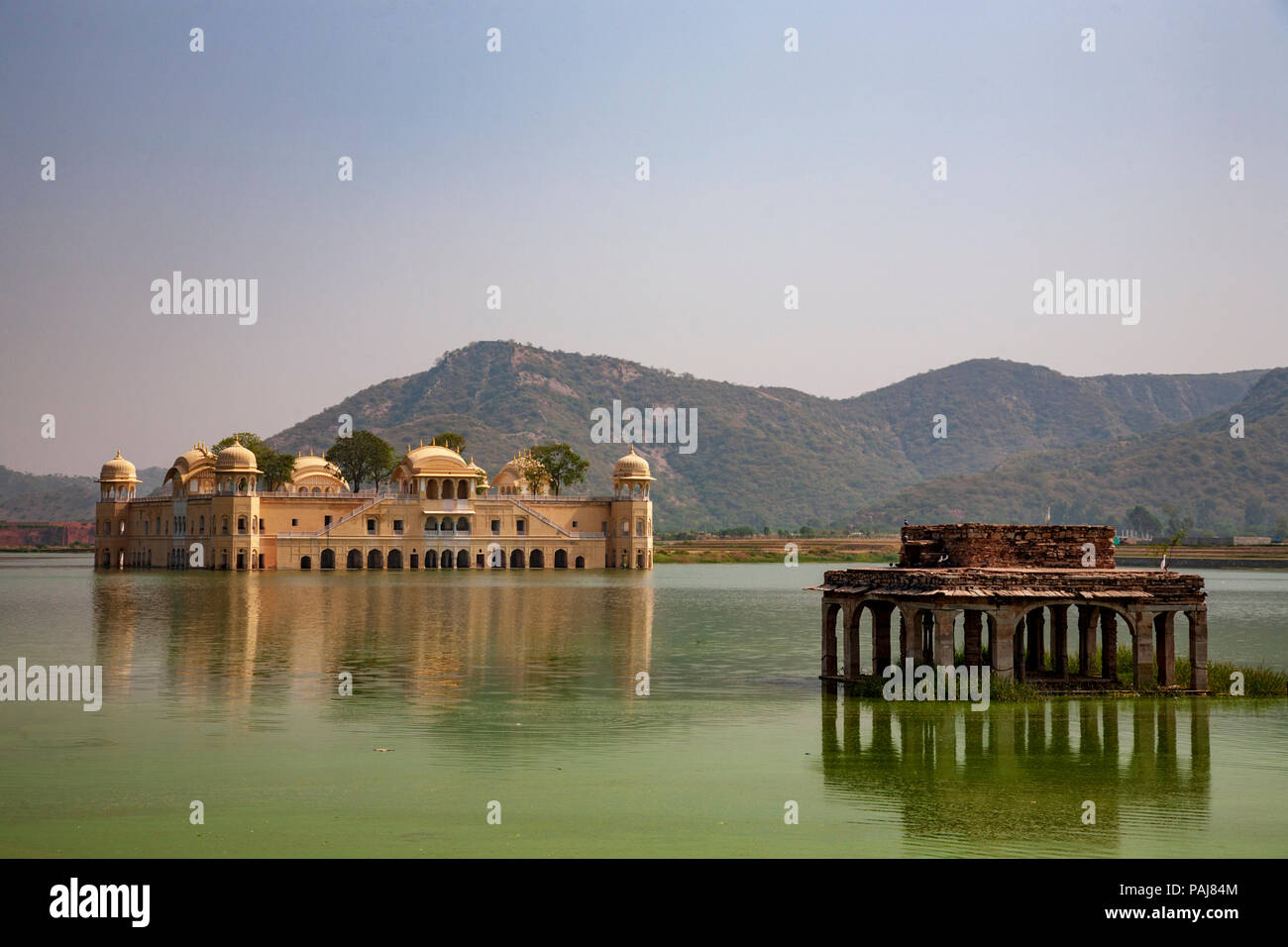 Jal Mahal or Water Palace floating on Man Sagar Lake in Jaipur, India ...