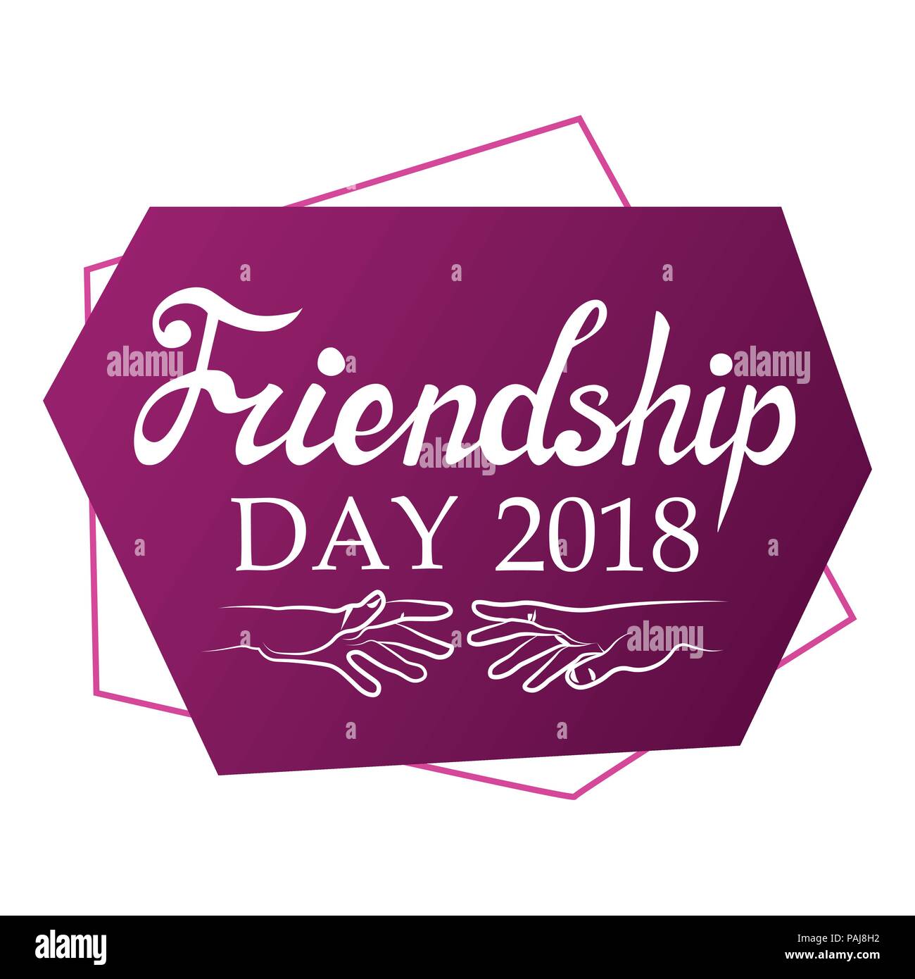Illustration for friendship day, greeting cards with happy day of ...