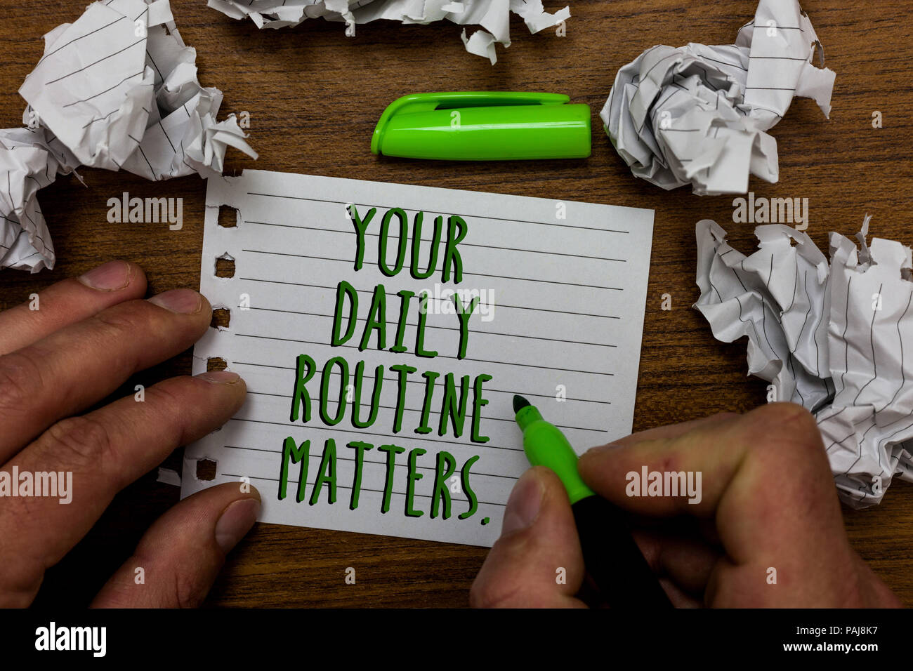 Word writing text Your Daily Routine Matters. Business concept for Have ...