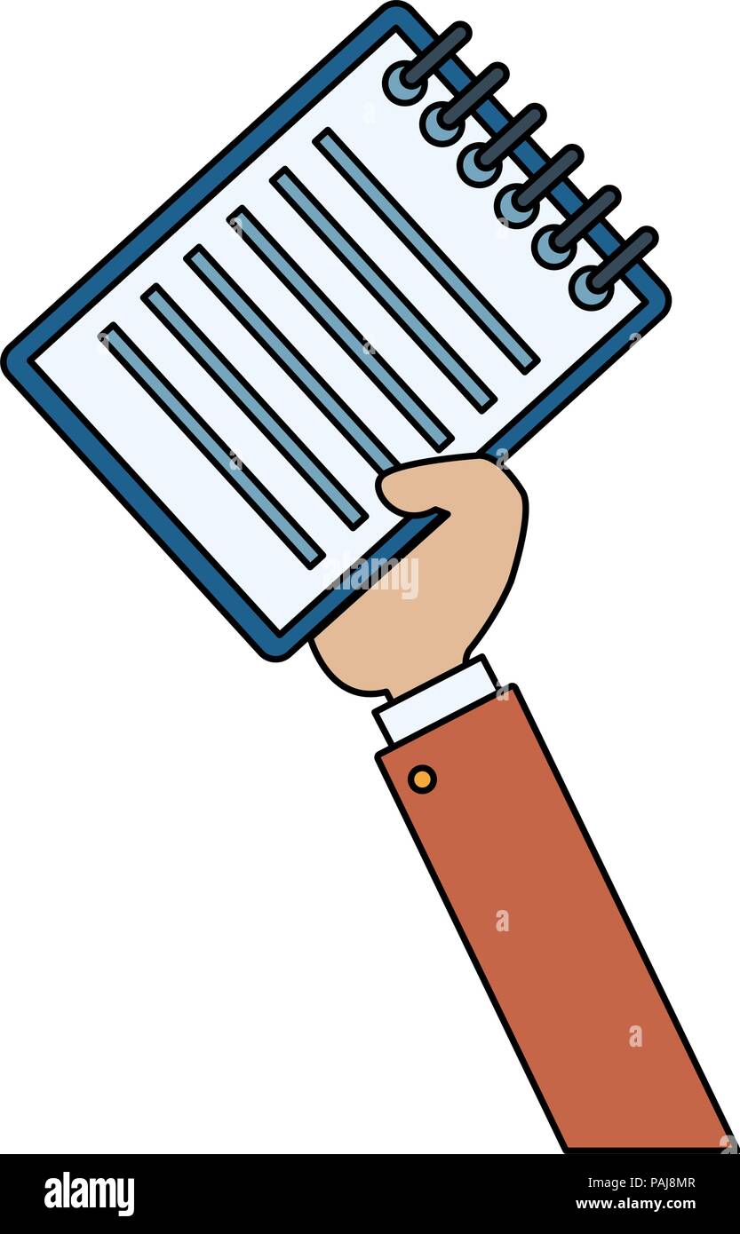 Hand holding clipboard vector illustration graphic design Stock Vector ...