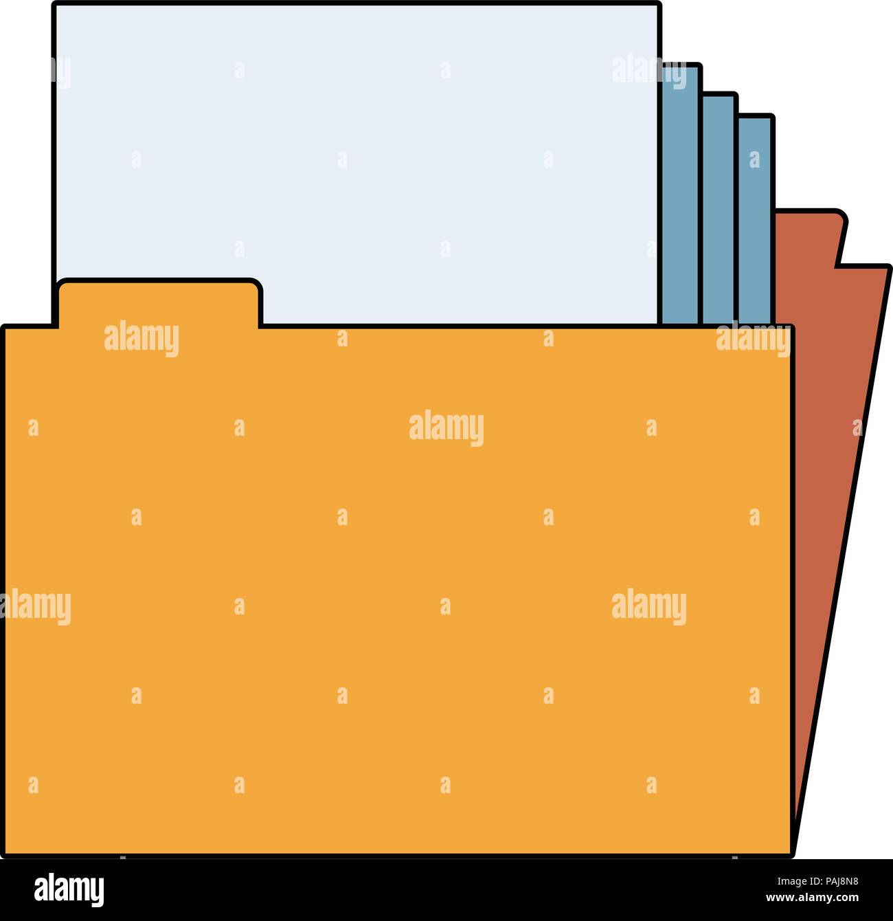Folder with documents vector illustration graphic design Stock Vector ...