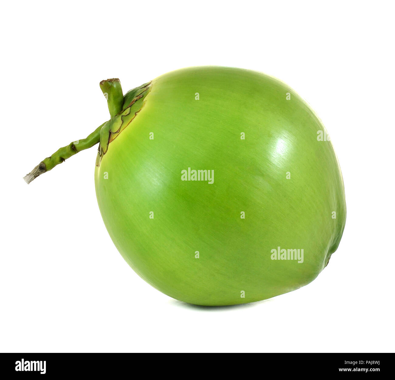 Green coconut Fruit isolated on white background Stock Photo - Alamy