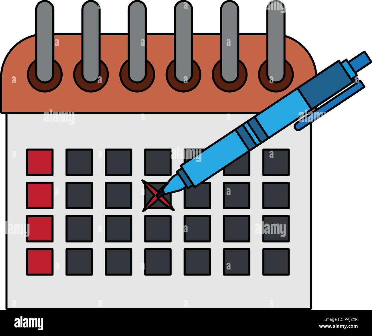 Calendar schedule symbol vector illustration graphic design Stock ...