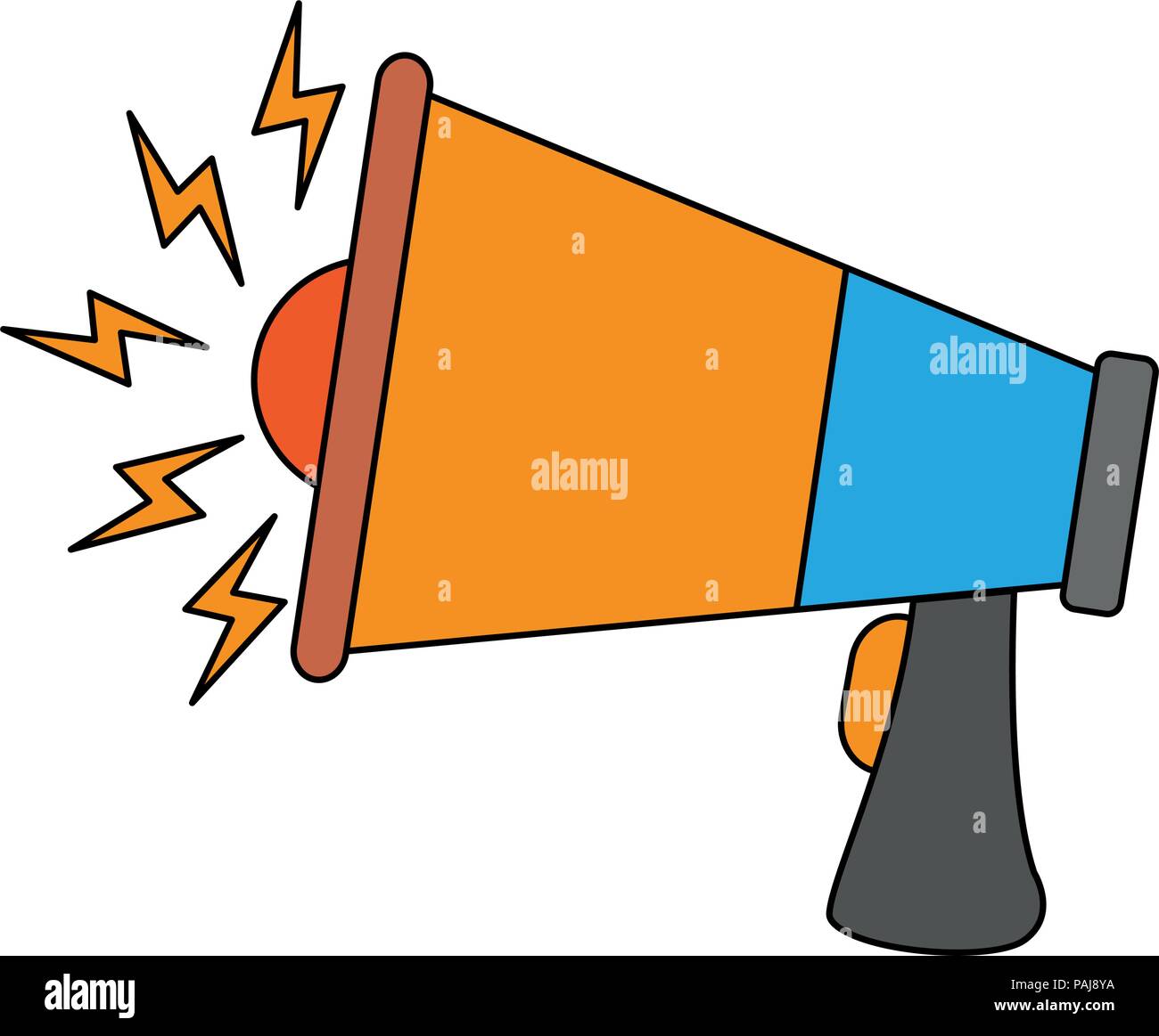 Bullhorn symbol isolated vector illustration graphic design Stock ...