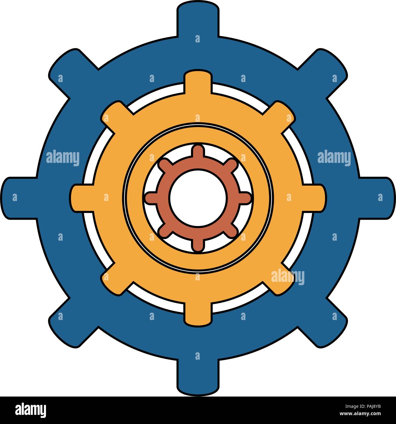 Gears working symbol vector illustration graphic design Stock Vector ...