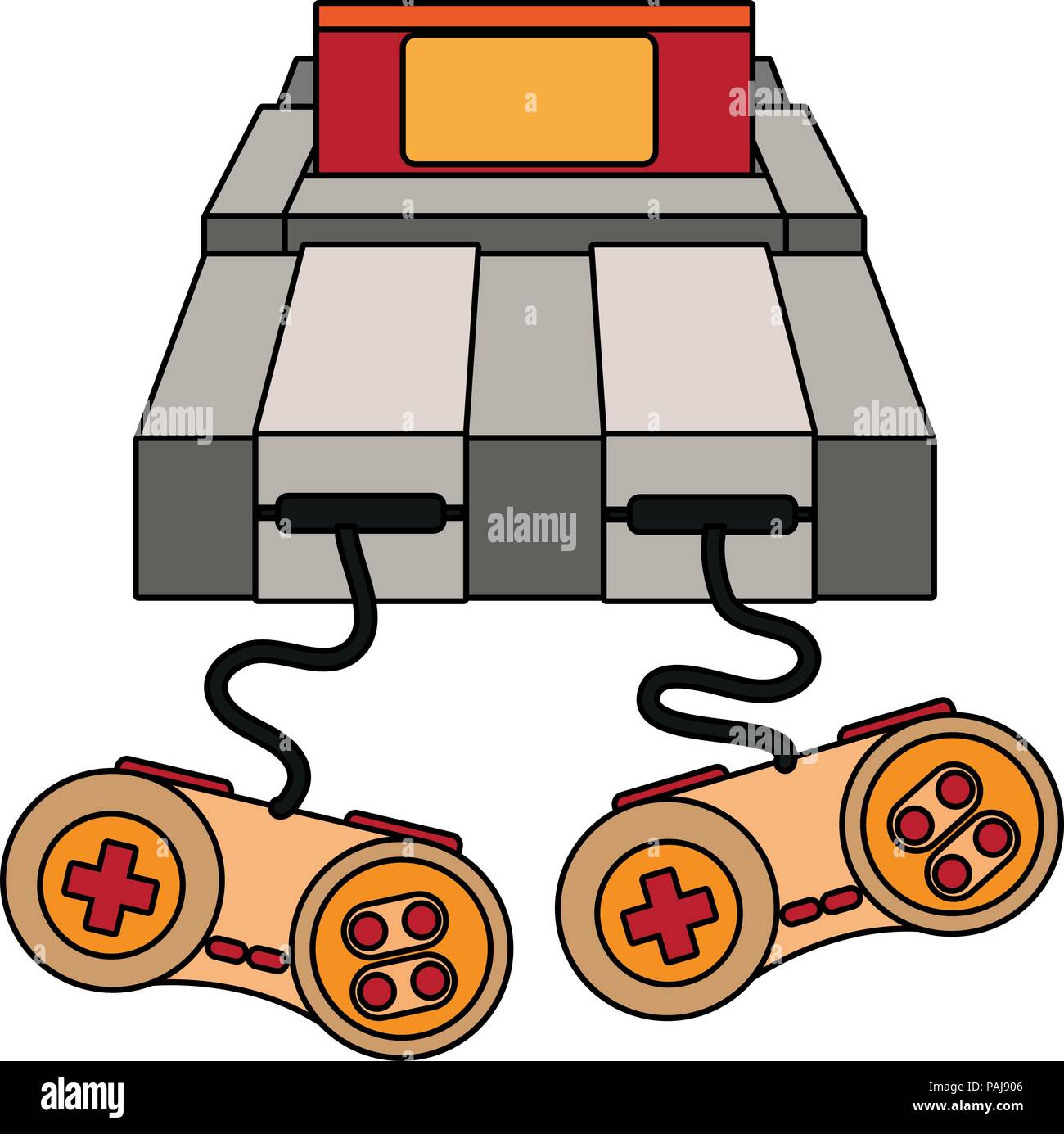 Retro videogame console vector illustration graphic design Stock Vector ...