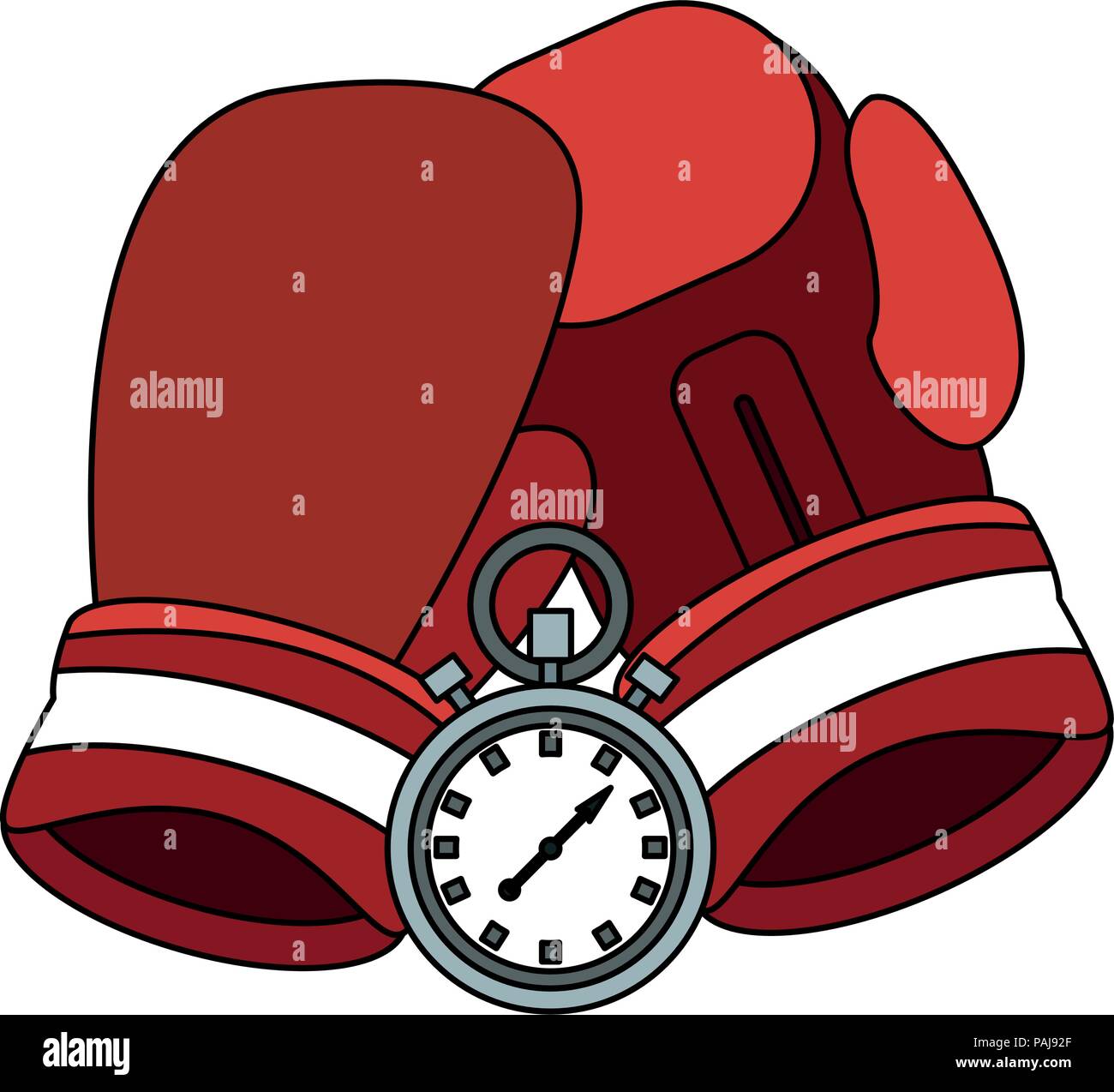 Boxing gloves and timer vector illustration graphic design Stock Vector ...