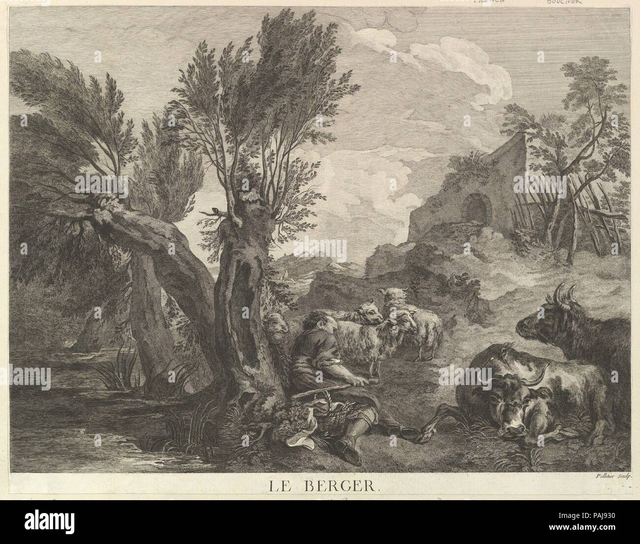 The Shepherd. Artist: After François Boucher (French, Paris 1703-1770 ...