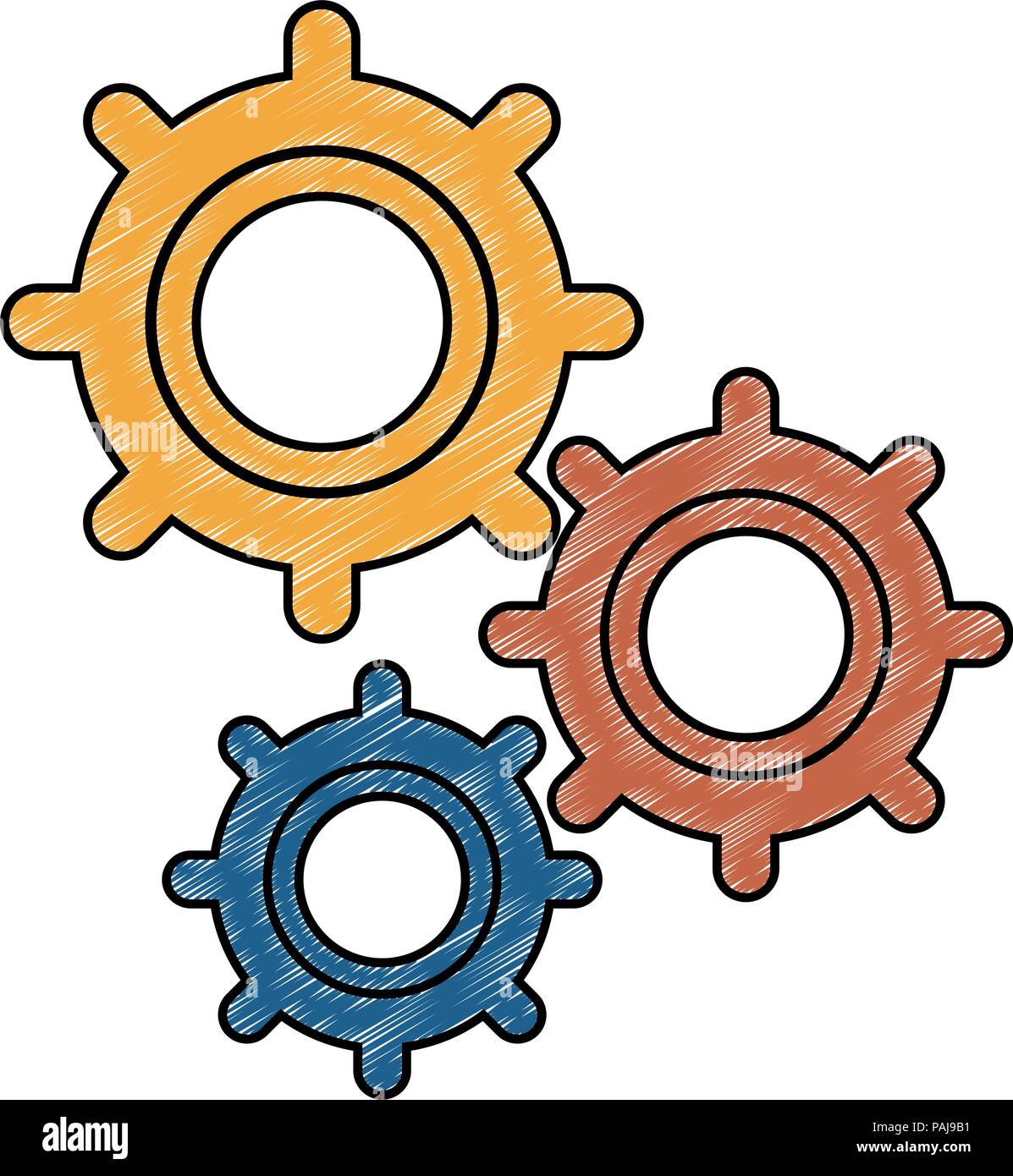 Gears working symbol vector illustration graphic design Stock Vector ...
