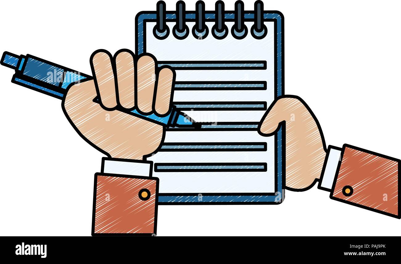Hand holding clipboard vector illustration graphic design Stock Vector ...