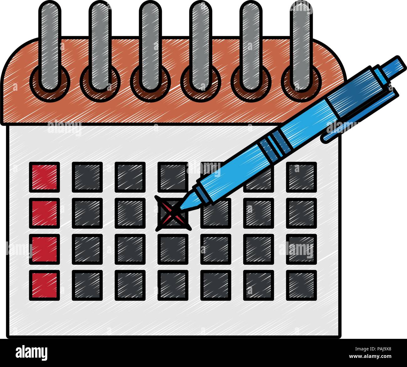 Calendar schedule symbol vector illustration graphic design Stock ...