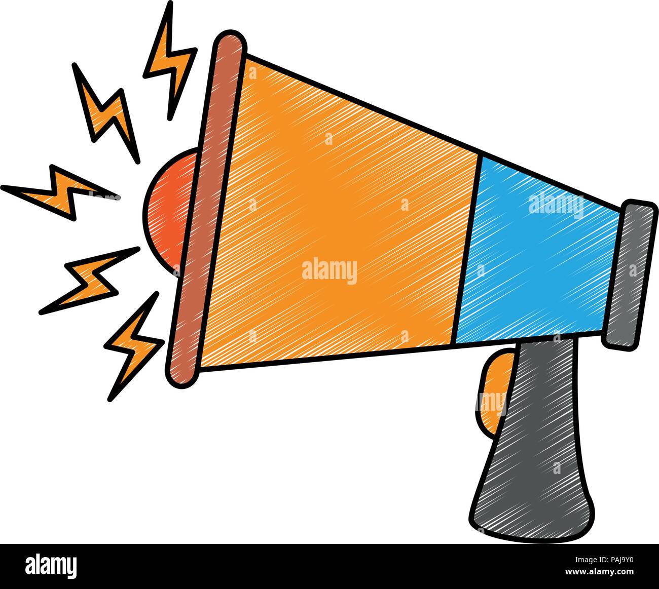 Bullhorn symbol isolated vector illustration graphic design Stock ...