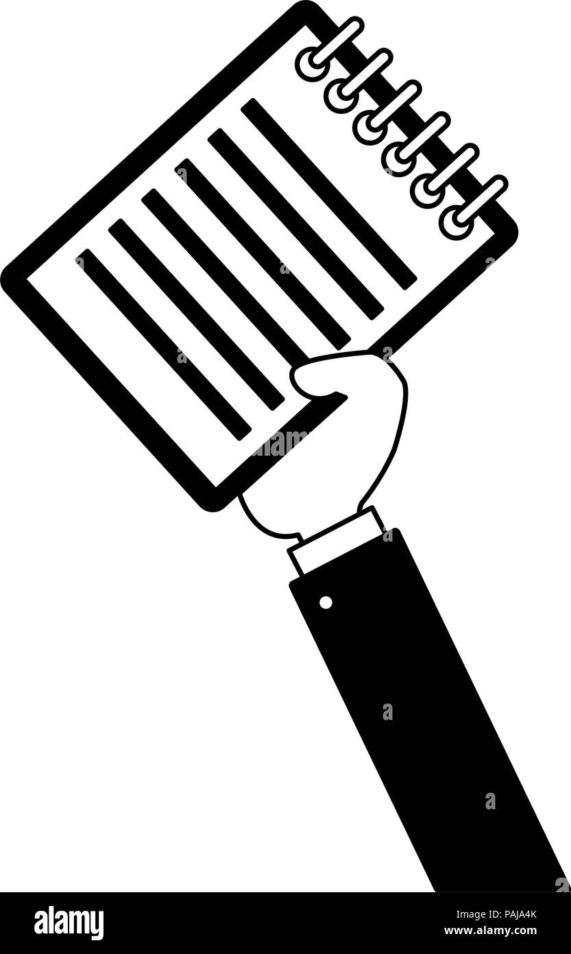 Hand holding clipboard vector illustration graphic design Stock Vector ...