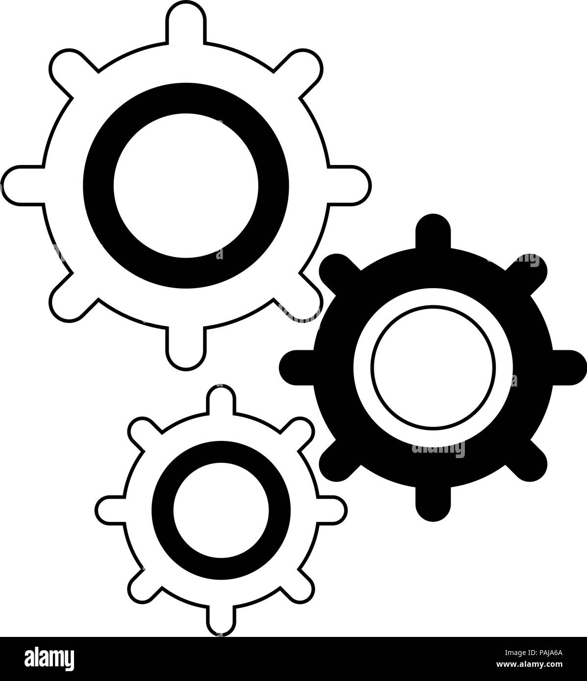 Gears working symbol vector illustration graphic design Stock Vector ...