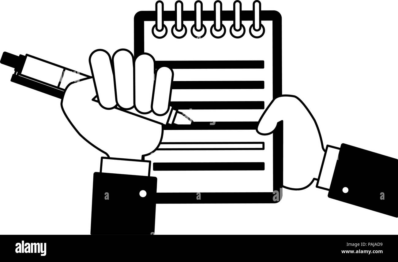 Hand holding clipboard vector illustration graphic design Stock Vector ...