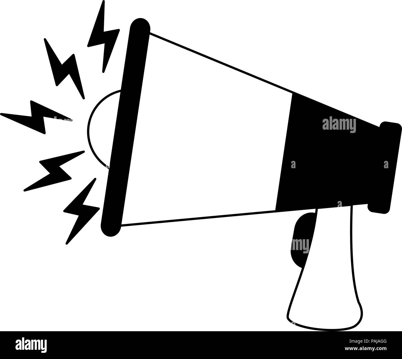 Bullhorn symbol isolated vector illustration graphic design Stock ...