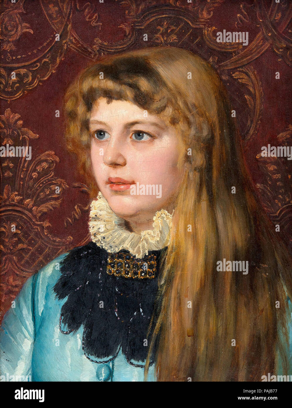 Liljelund Arvid - Young Girl in an Evening Gown Stock Photo - Alamy