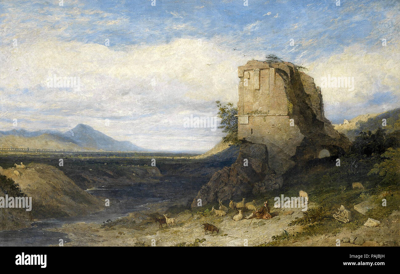 Linton William - the Temple of Female Fortune with the Acqua Felice ...