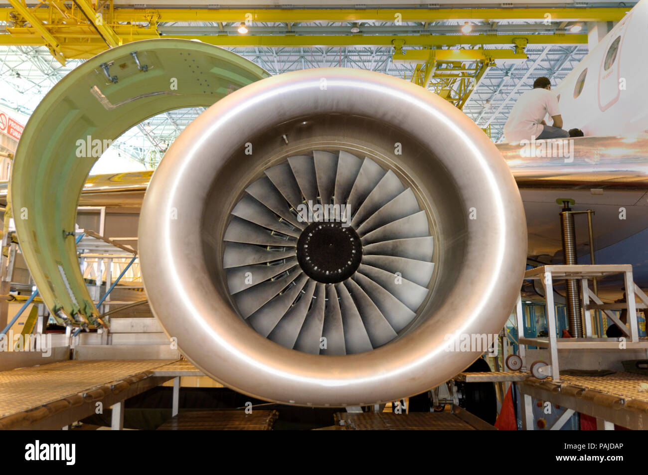 the first Embraer 195 for FlyBe msn029 in the Embraer production-line ...