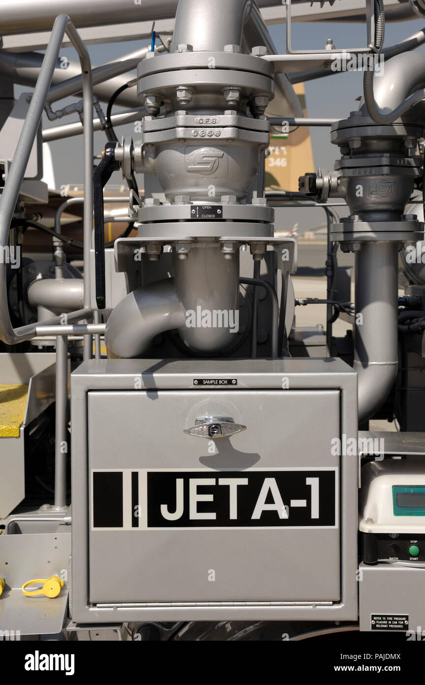 sign for Jet A-1 fuel at Dubai AirShow 2007 Stock Photo - Alamy