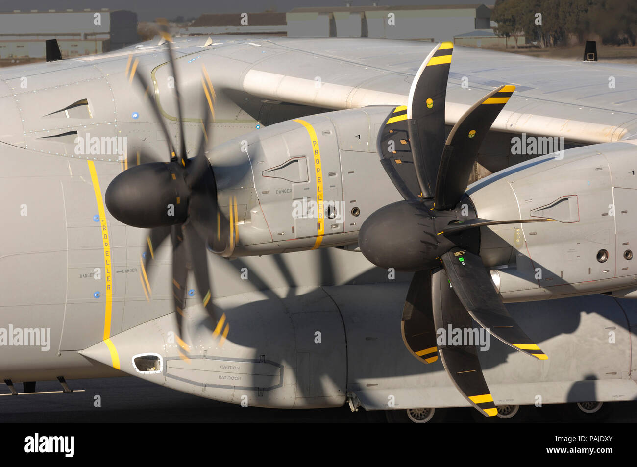 the first-flight landing of the first Airbus A400M flight-test aircraft ...