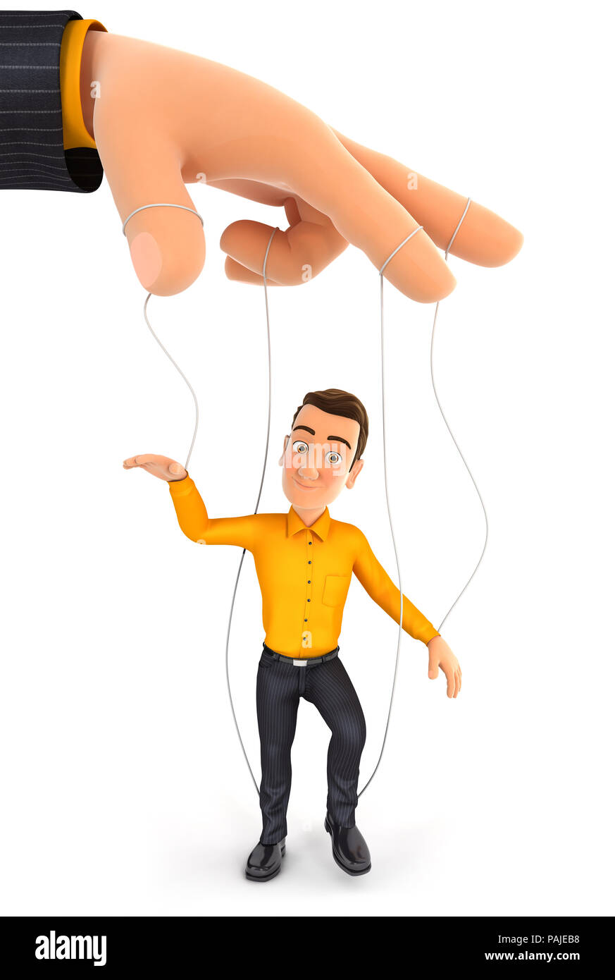 Cartoon illustration business man hanging hi-res stock photography and ...