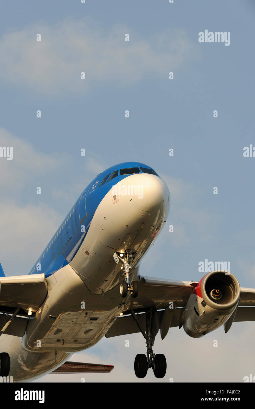 BMI Airbus A319 on final-approach to Heathrow Stock Photo - Alamy