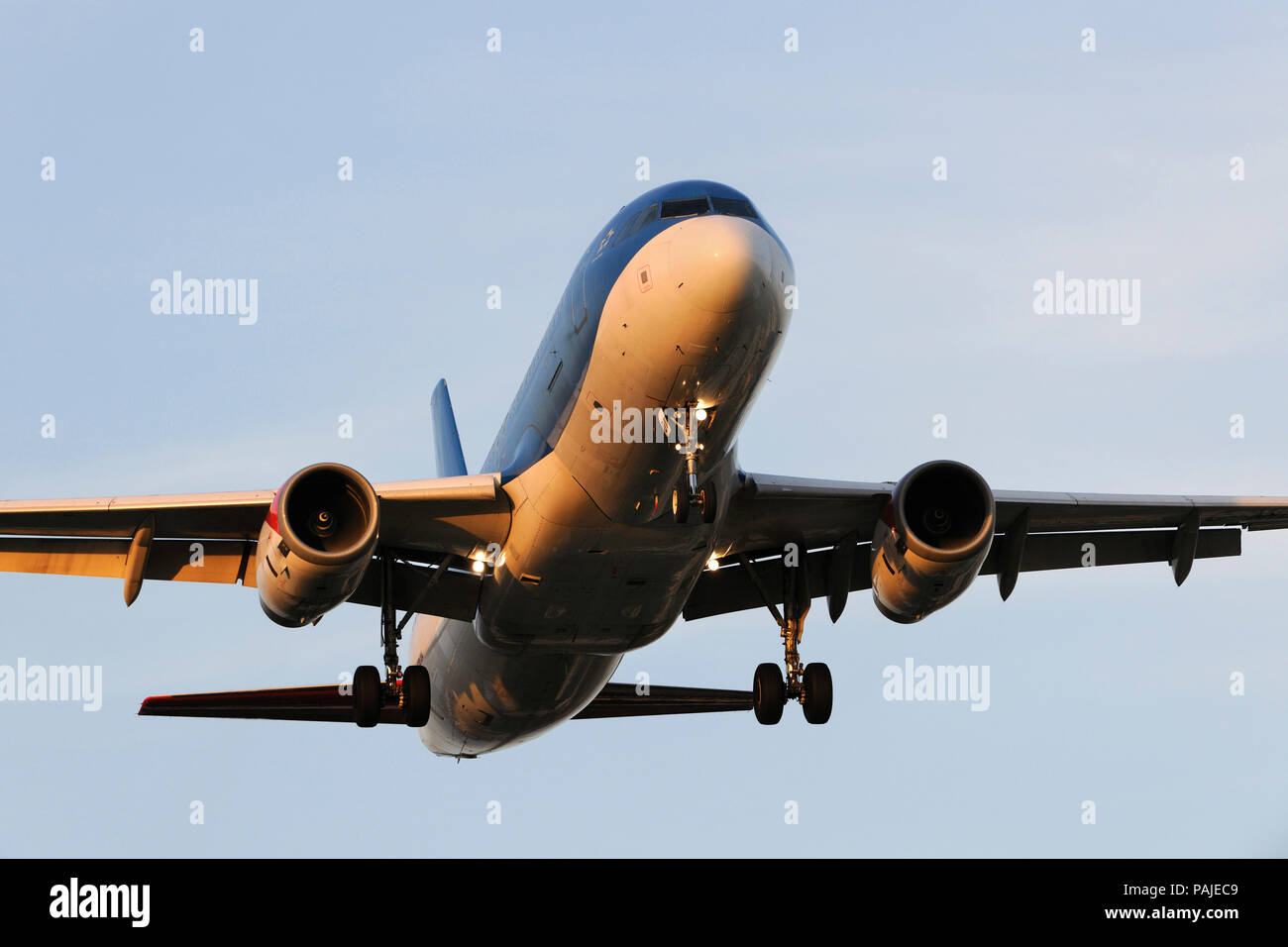 BMI Airbus A320 on final-approach to Heathrow Stock Photo - Alamy