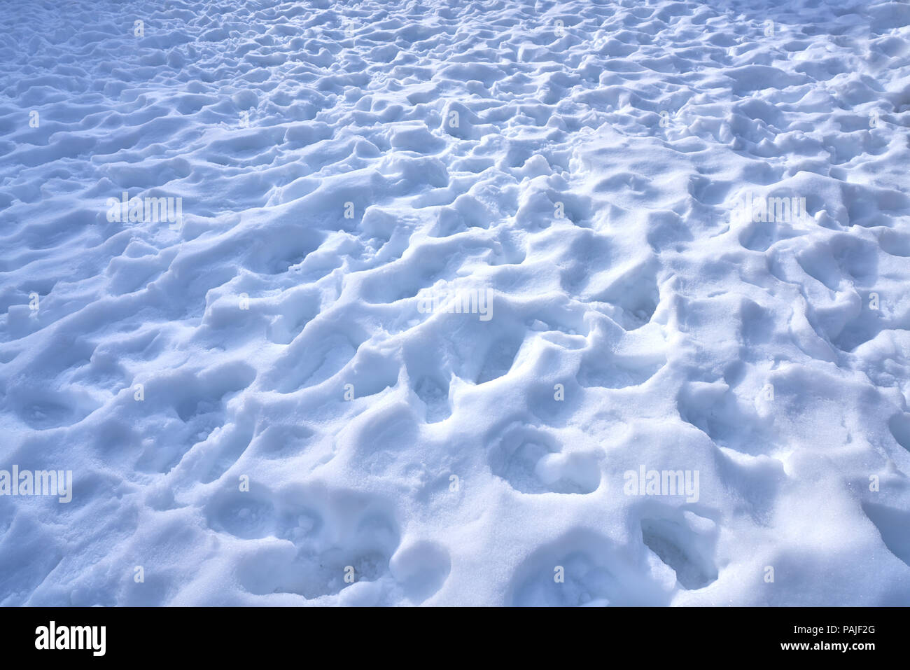 Snow footprints texture in Pyrenees foot prints Stock Photo - Alamy