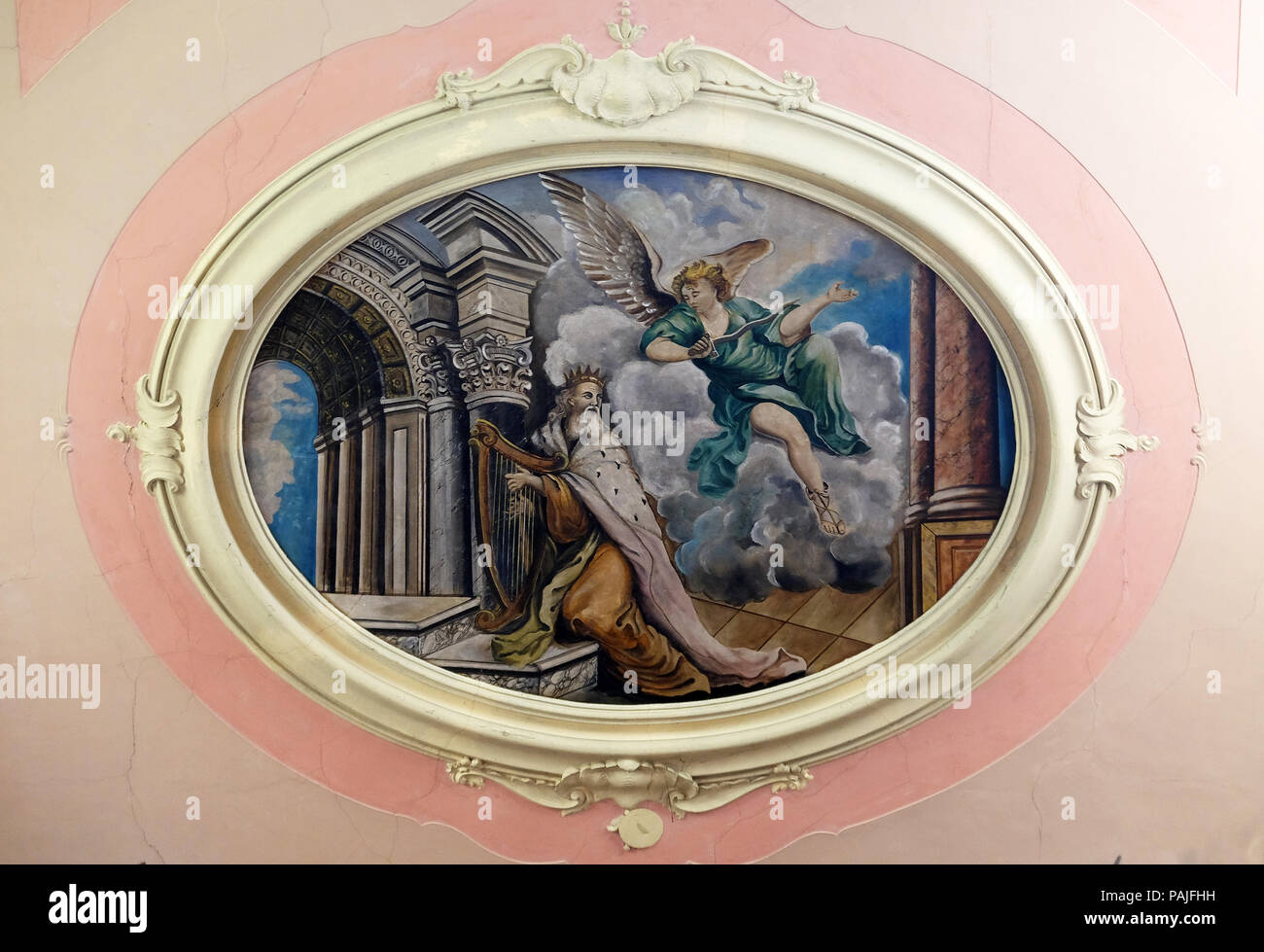 King David, fresco in the parish church of St. Pelagius, was until 1828 ...
