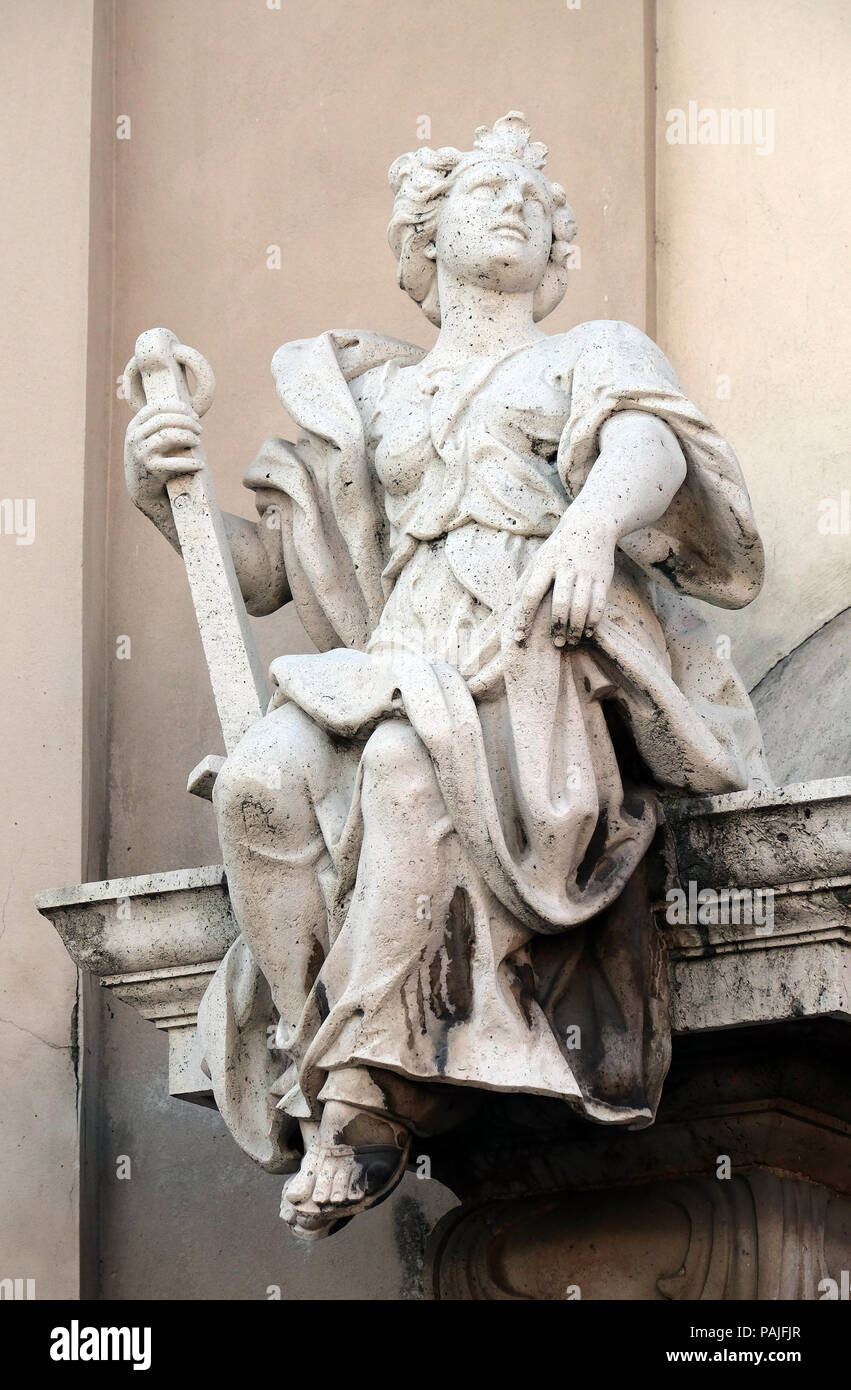 Symbol of Hope, statue on the facade of the Saint Anne church in ...