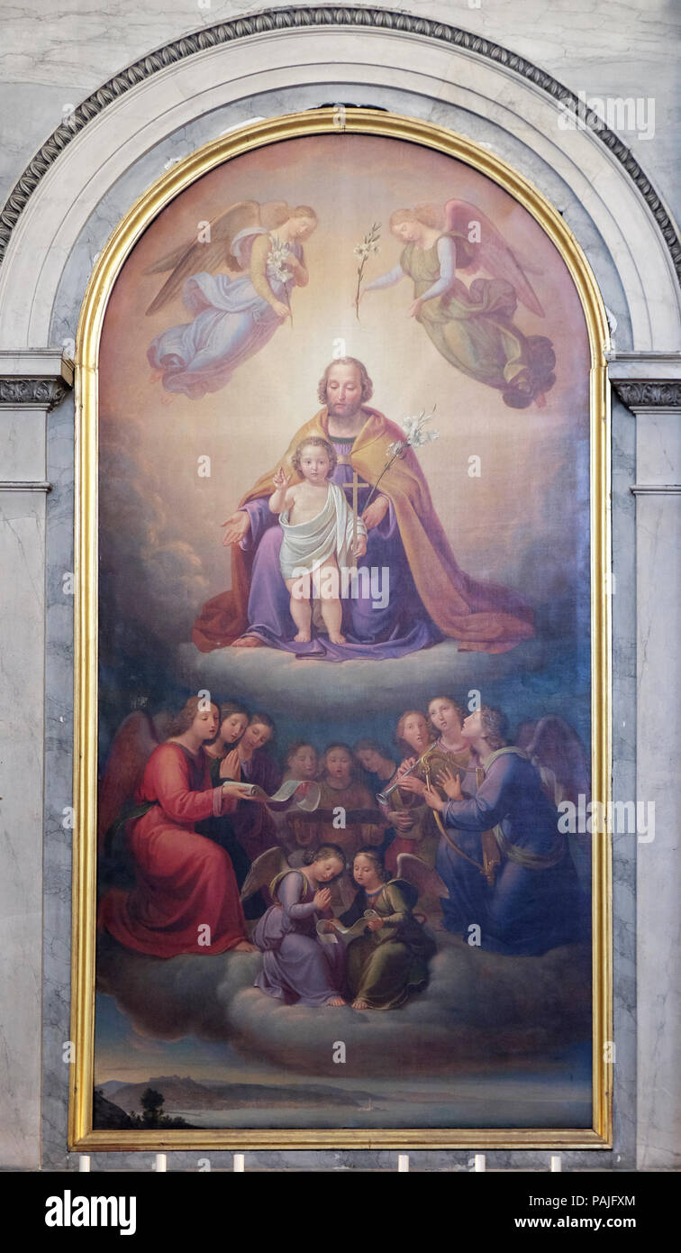 Saint Joseph by Josef Schonmann, altarpiece in the church Sant'Antonio ...