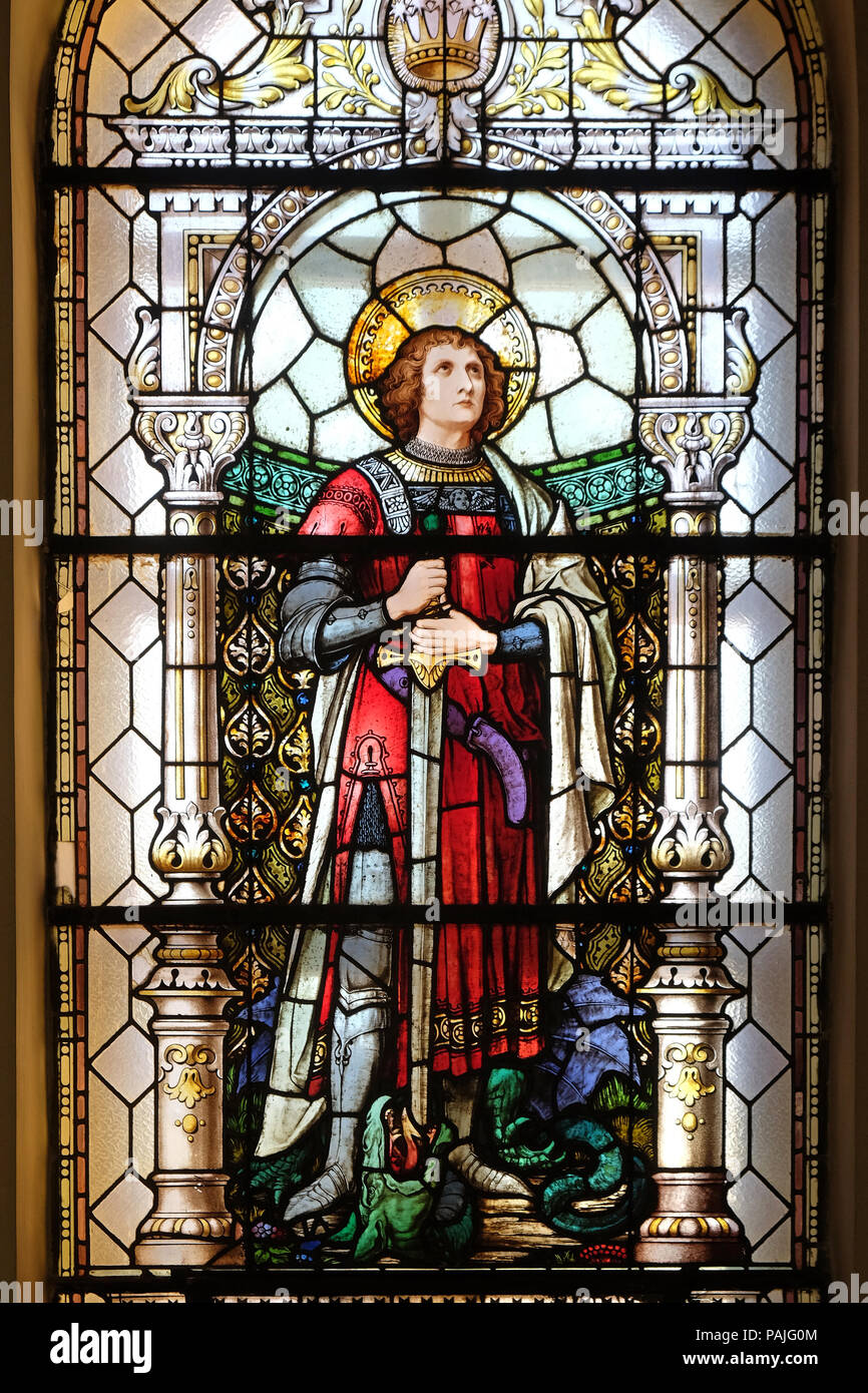 Saint george stained glass window hi-res stock photography and images ...