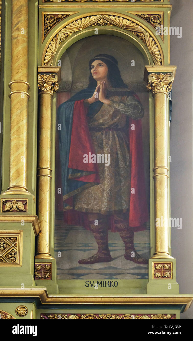 Saint Emeric, altarpiece on the main altar in the church of Saint ...