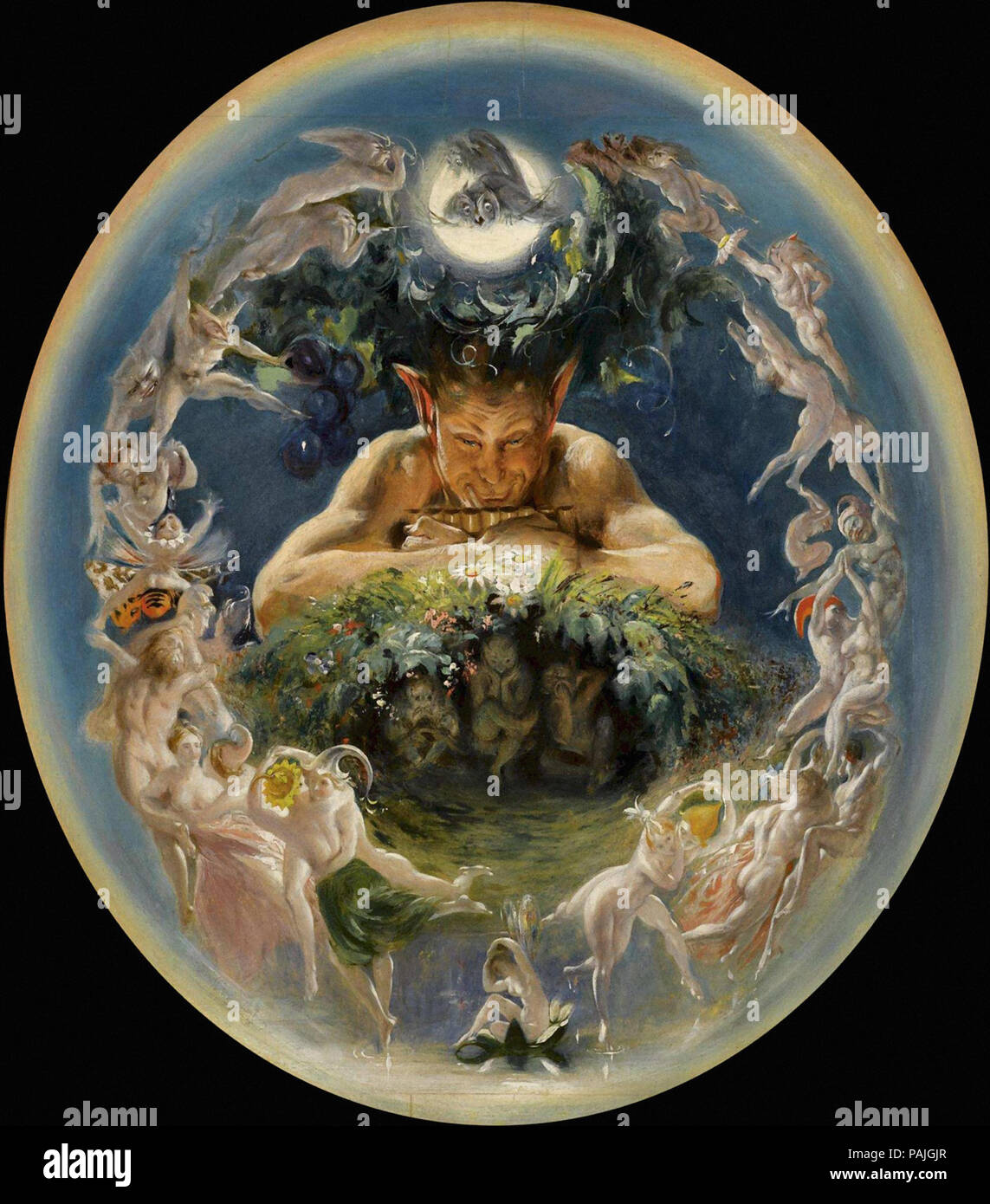Maclise Daniel - Pan and the Dancing Fairies (the Faun and the Fairies ...