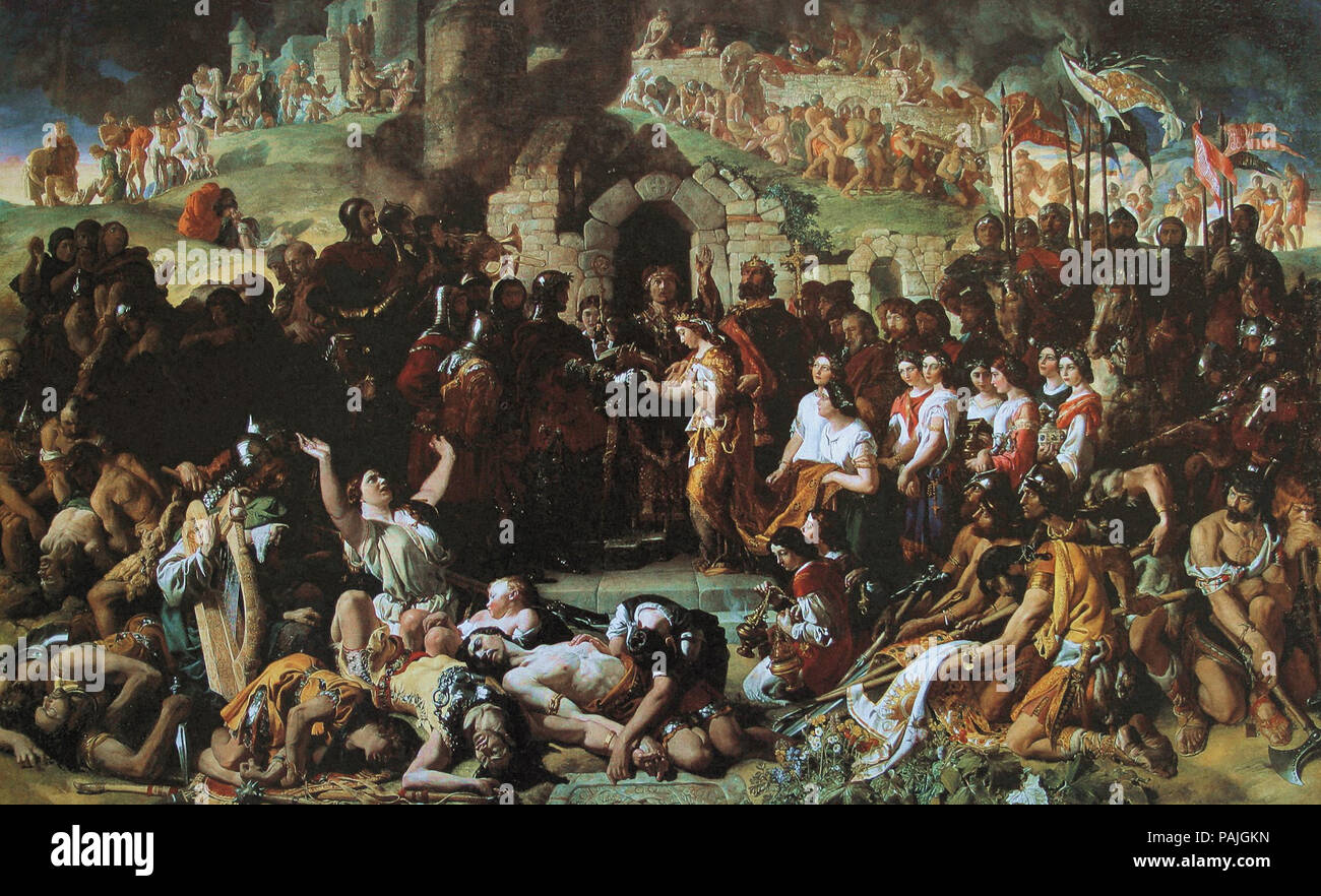 Maclise Daniel - the Marriage of Strongbow and Aoife Stock Photo - Alamy